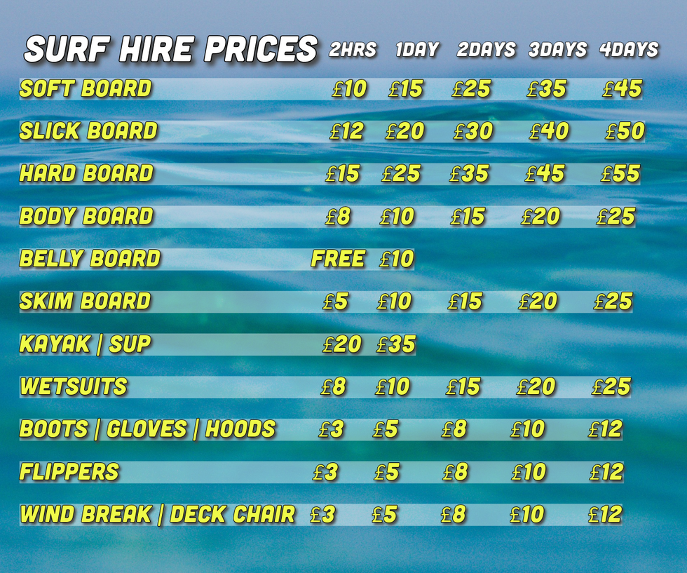 Surf Hire – Shore Surf School