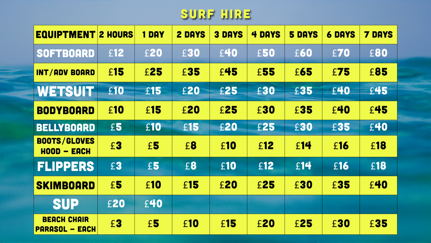 Surf Hire – Shore Surf School